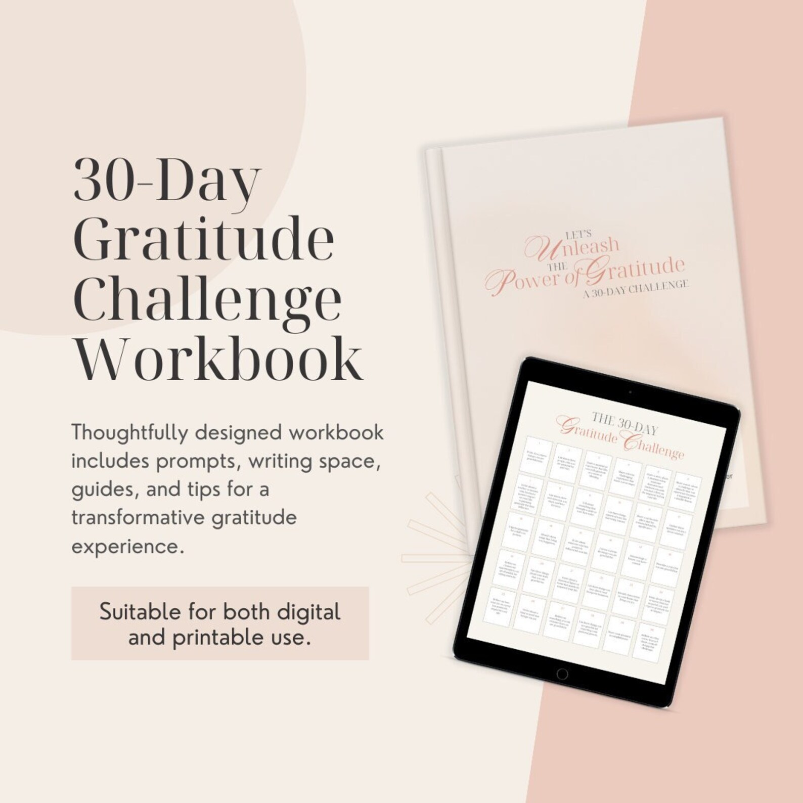 30-day Gratitude Challenge Workbook for Women | Digital and Printable ...