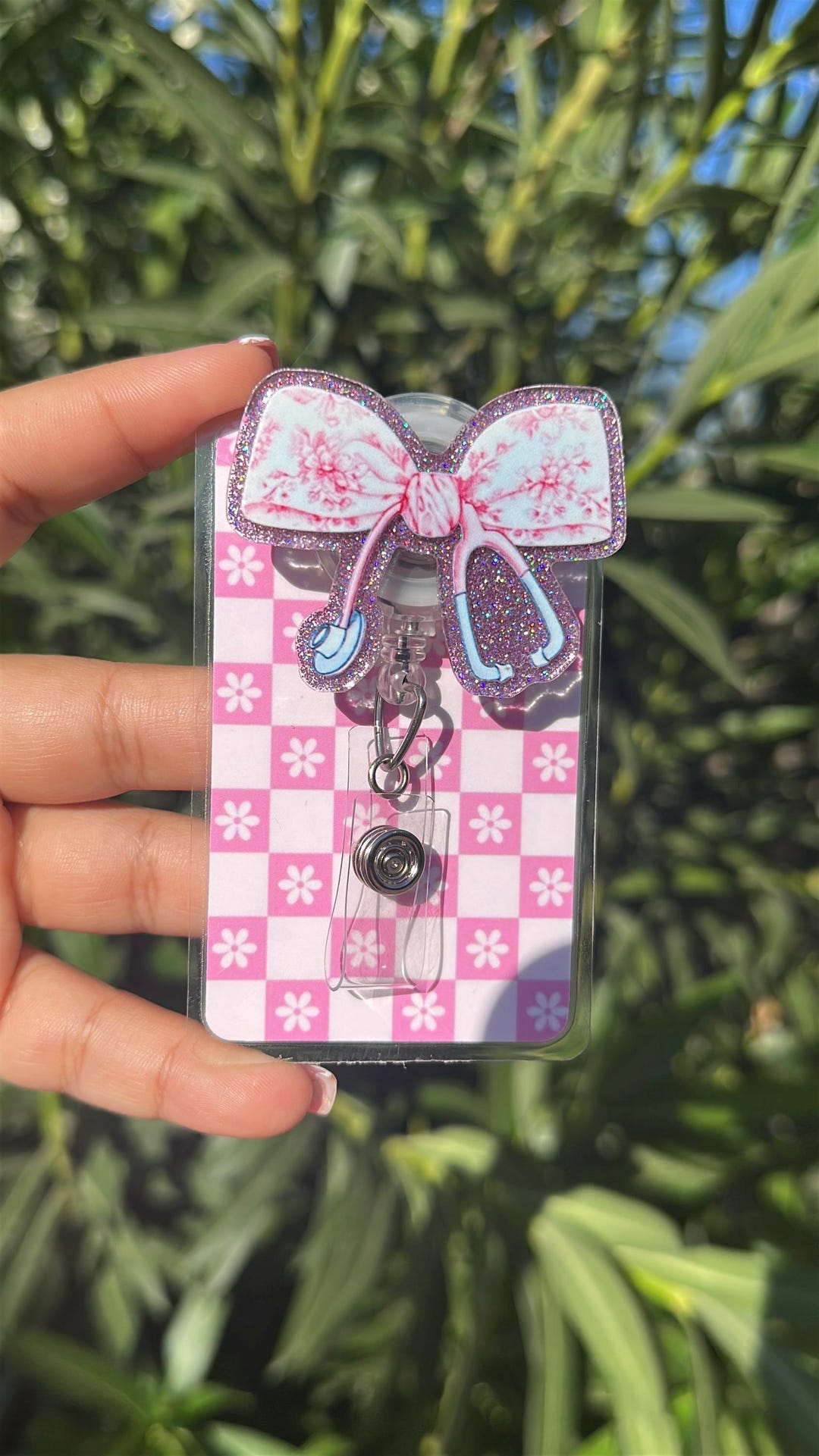 Coquette / Badge Reel Retractable ID Badge Reel Nurse Teacher Office ...