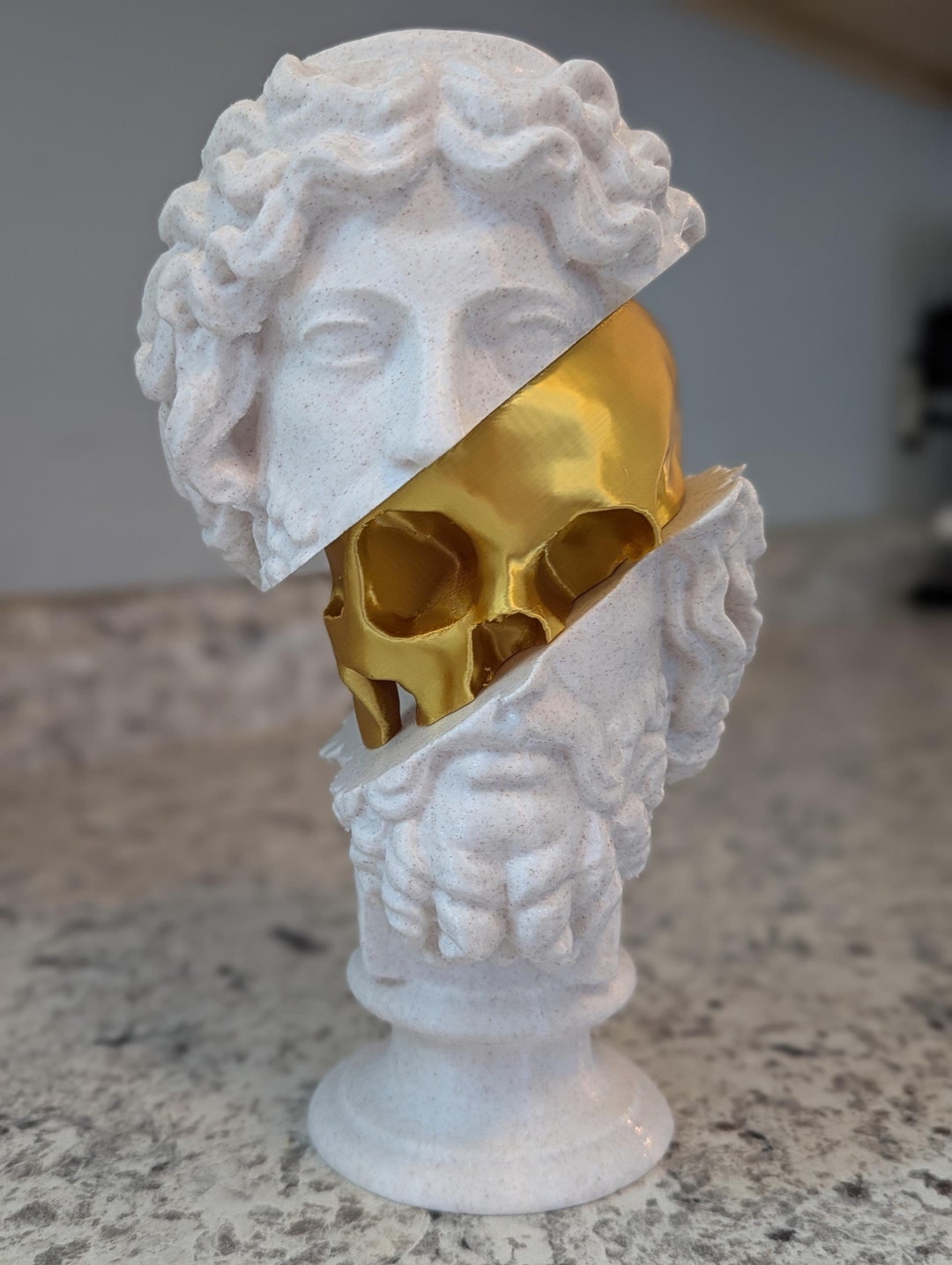 Zeus Statue, Exposed Skull, Modern Piece - Etsy
