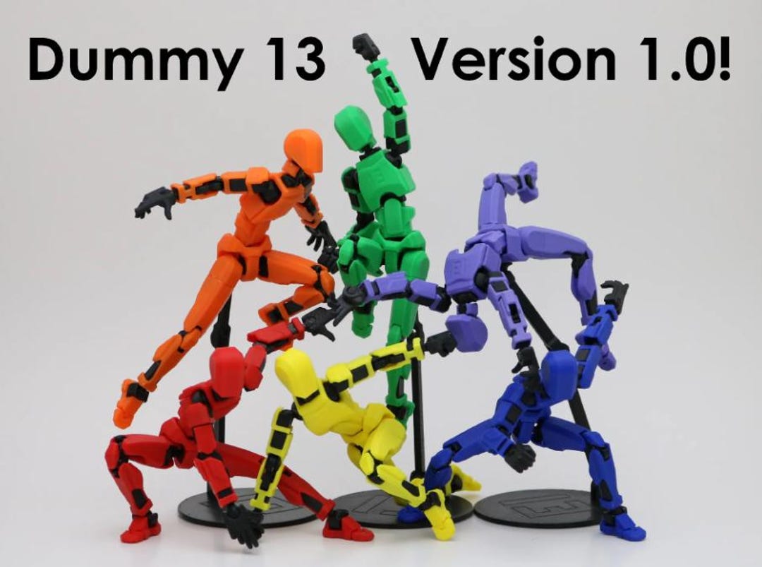 Dummy 13 3D Printable Action Figure,* Inches Tall Highly Articulated ...
