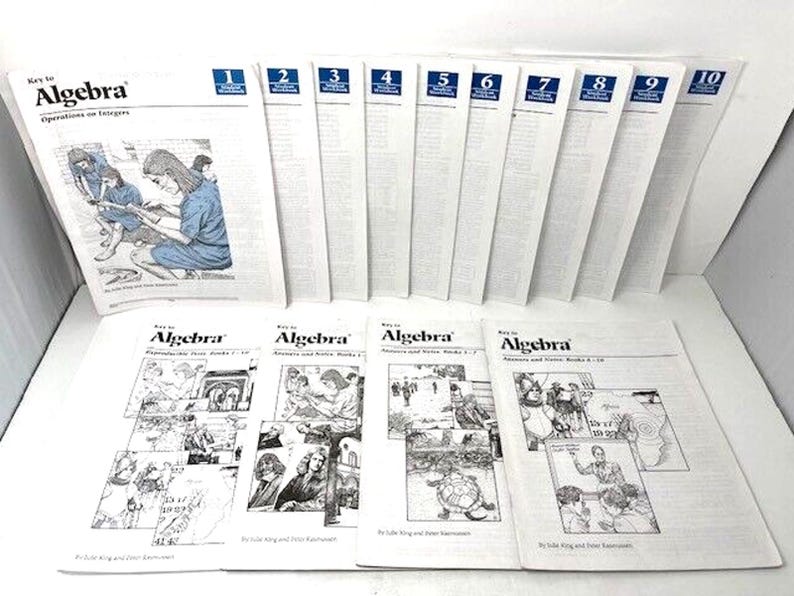 Key to Algebra Complete Set 1-10 Workbook & Answer Key Plus ...