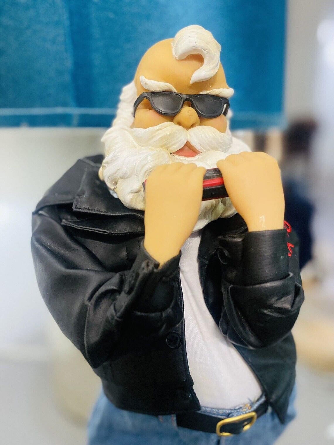 Harmonica Playing Santa Holiday Time Dept 18 Animated Christmas Works ...