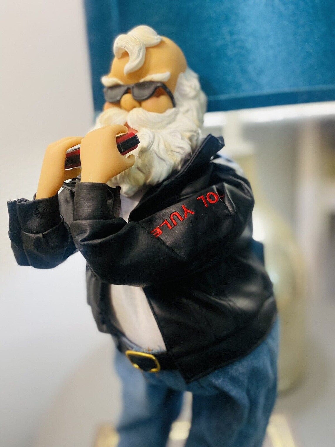 Harmonica Playing Santa Holiday Time Dept 18 Animated Christmas Works ...