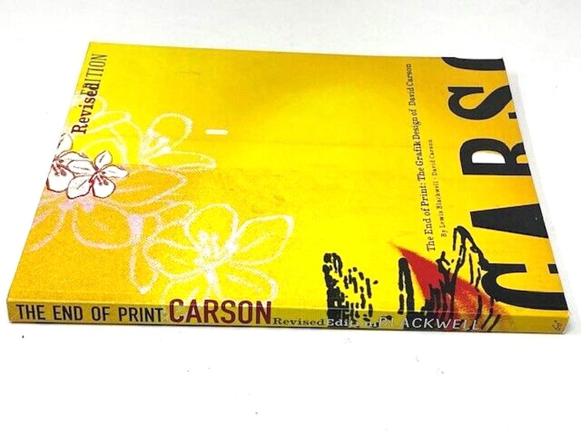 The End of Print: the Grafik Design of David Carson Revised Edition - Etsy