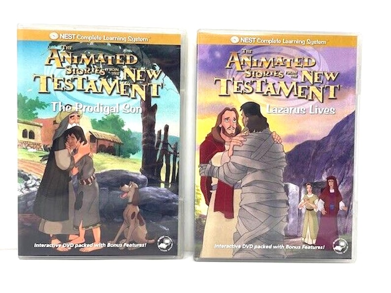 Lot of 2 NEST Animated Stories From the Bible New Testament DVD - Etsy