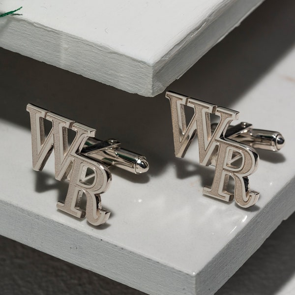 Initial Cufflinks - Etsy
