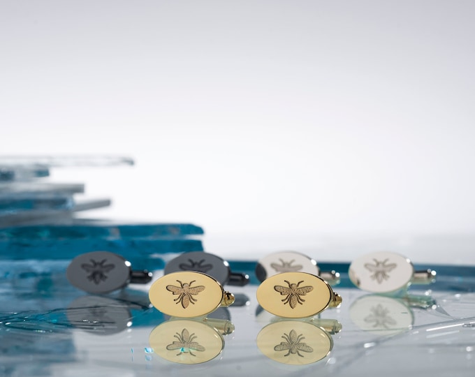 Honey Bee Vintage Drawing Cufflink Custom Personalized Cufflinks, Cool ...