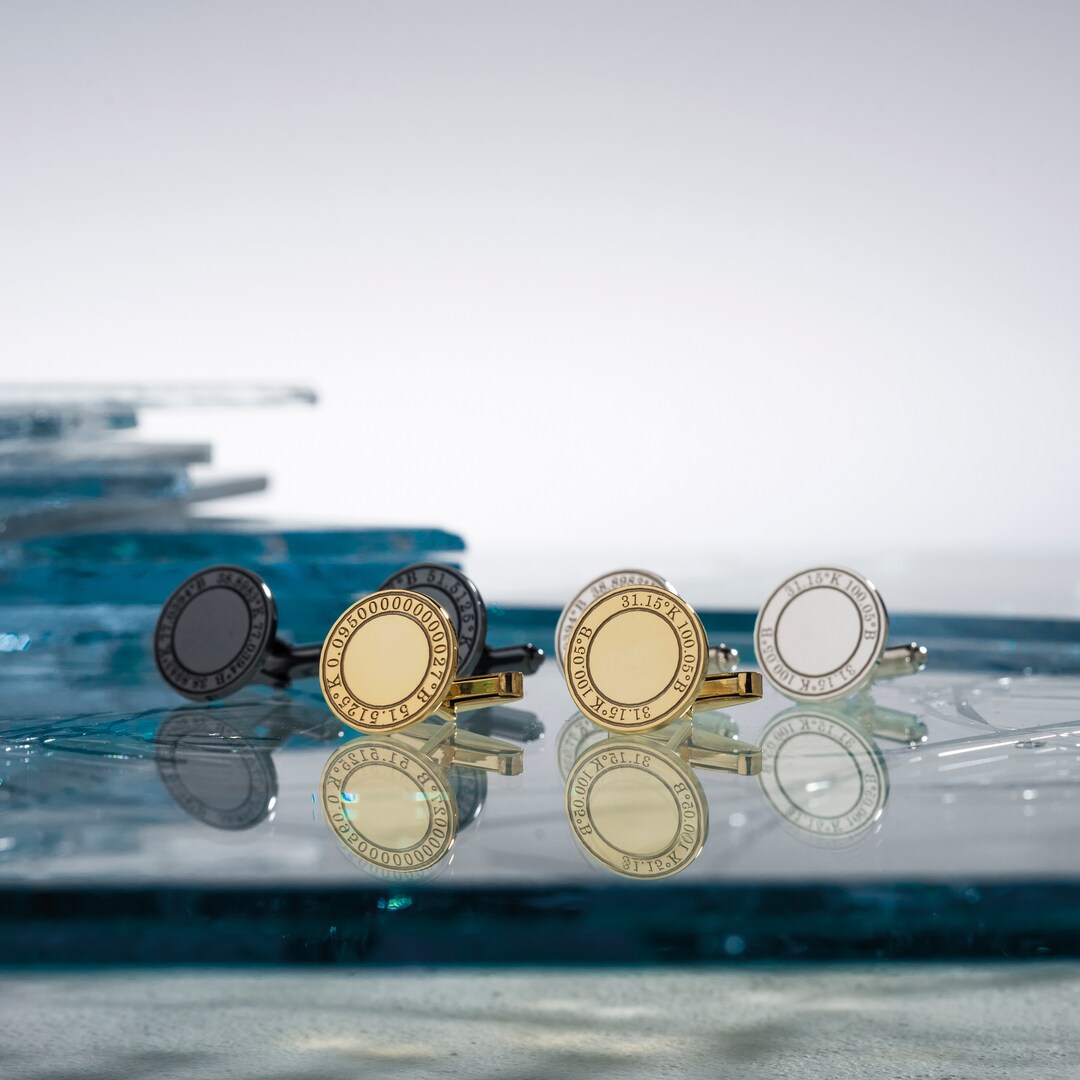 Signature Style: Sterling Silver Round Name Cufflinks, Round Name ...