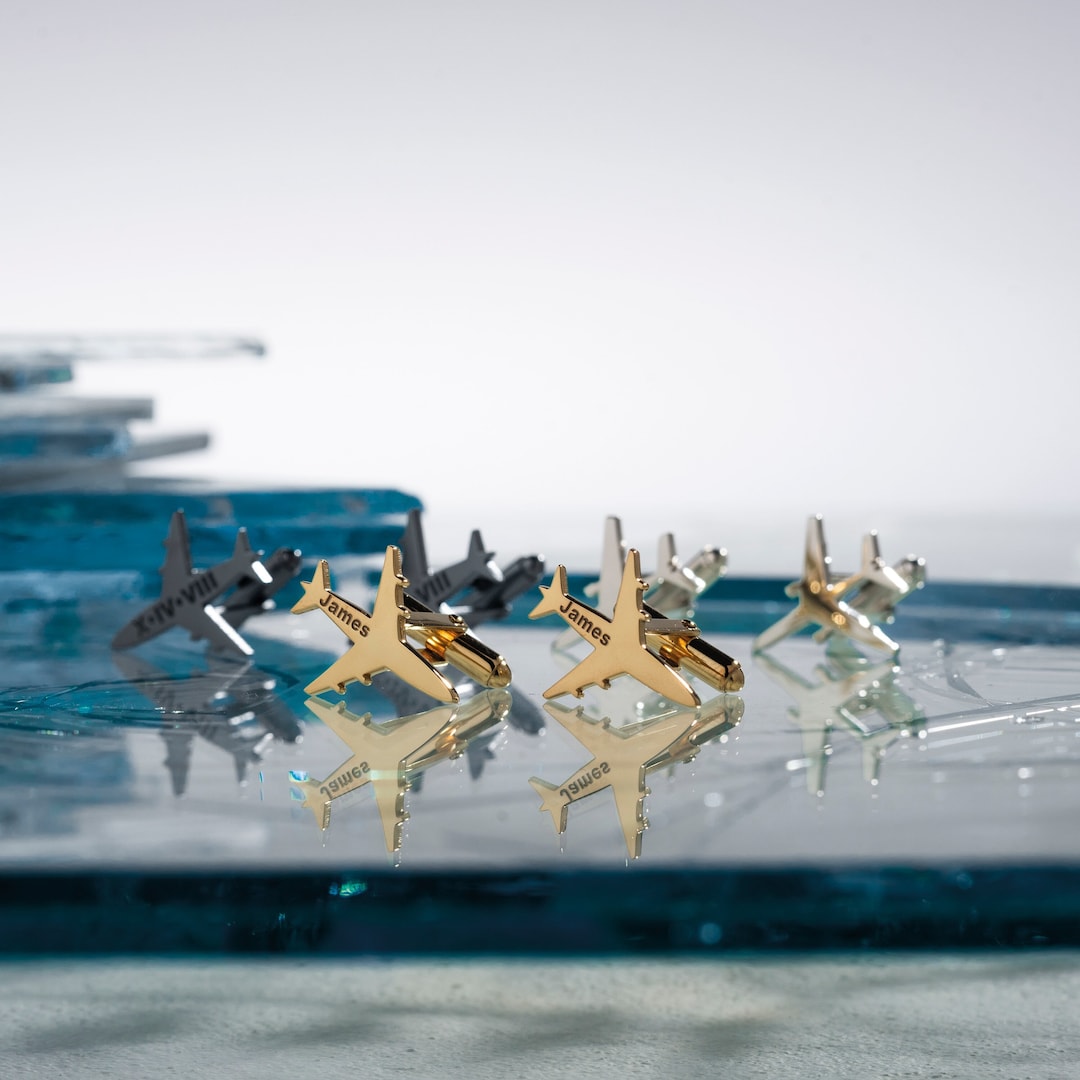 Fly in Style: Sterling Silver Aeroplane Cufflinks, Silver Cufflinks ...