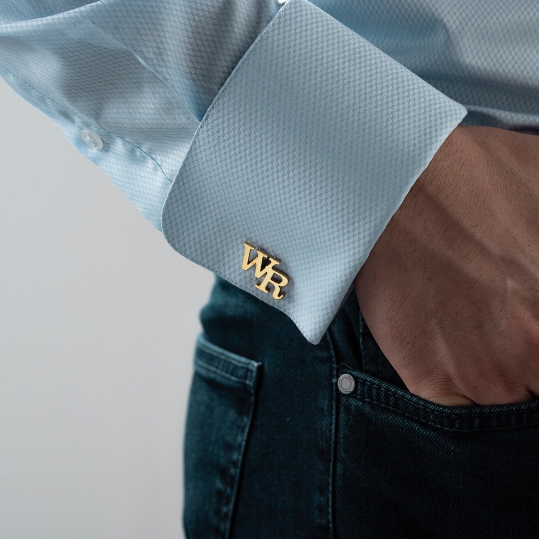 Personalized Initial Cufflinks: Engraved Letter Cuff Links - Etsy