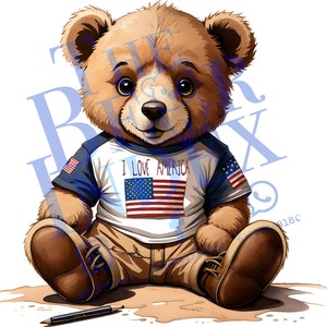 Cute Bear Digital Illustration Set: PNG, Illustrator, SVG Files ...