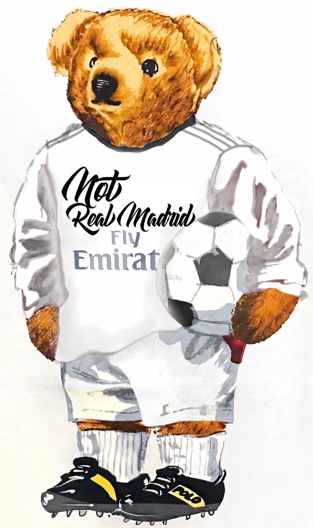 Football Teddy Bear. Ready to Print. T-shirt Design of a Teddy Bear ...