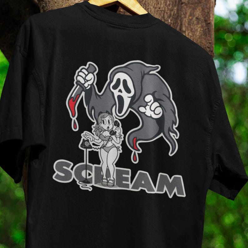 Ghostface Rubber Hose Art Print – Vintage Cartoon Horror Villain Wall ...
