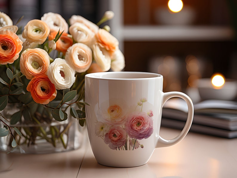 Floral Border Clipart, Bouquet Border Art, Digital Flower Borders ...