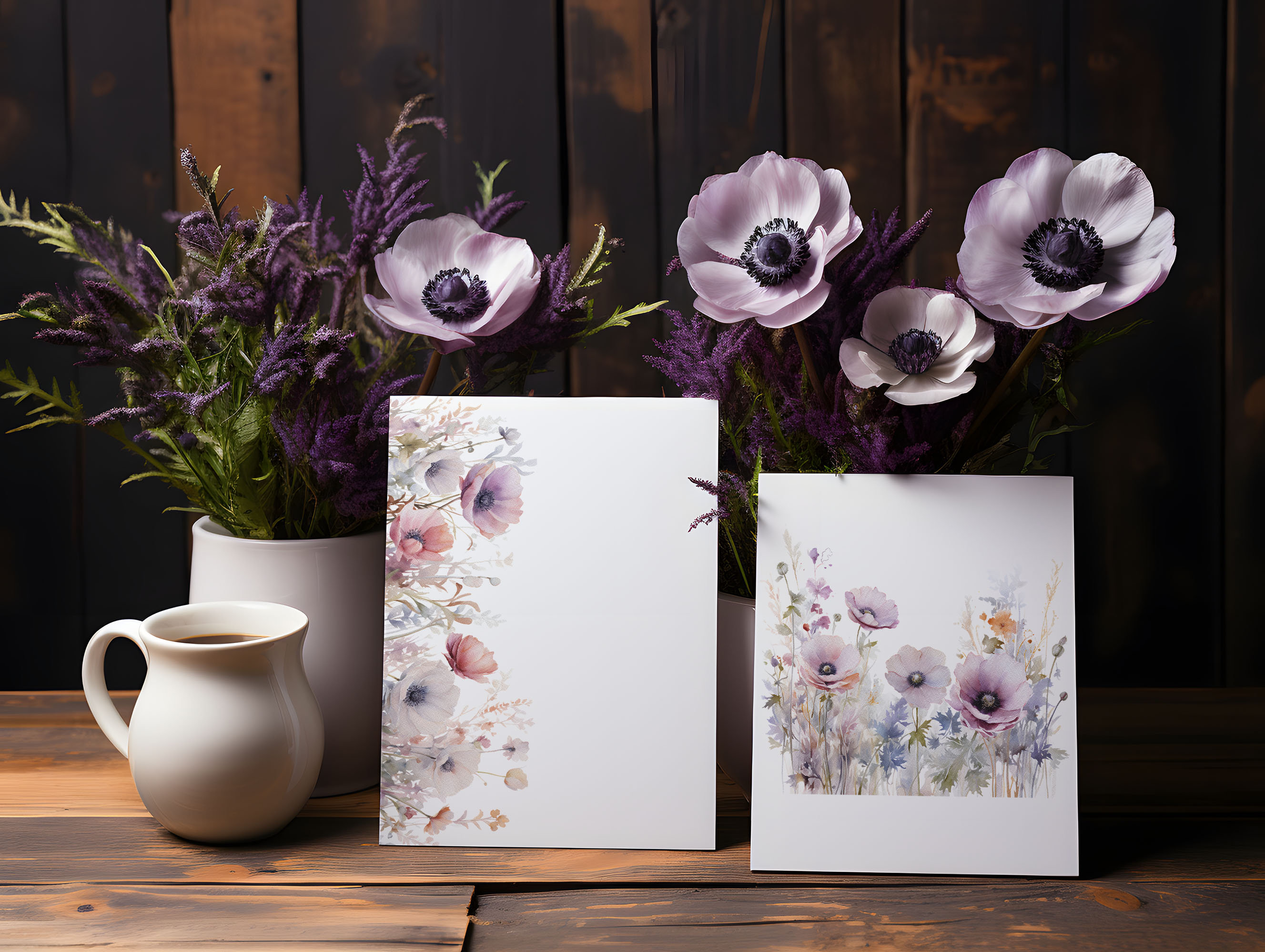 10 Floral Border Designs Anemone Clipart Wedding Card Design Flower ...