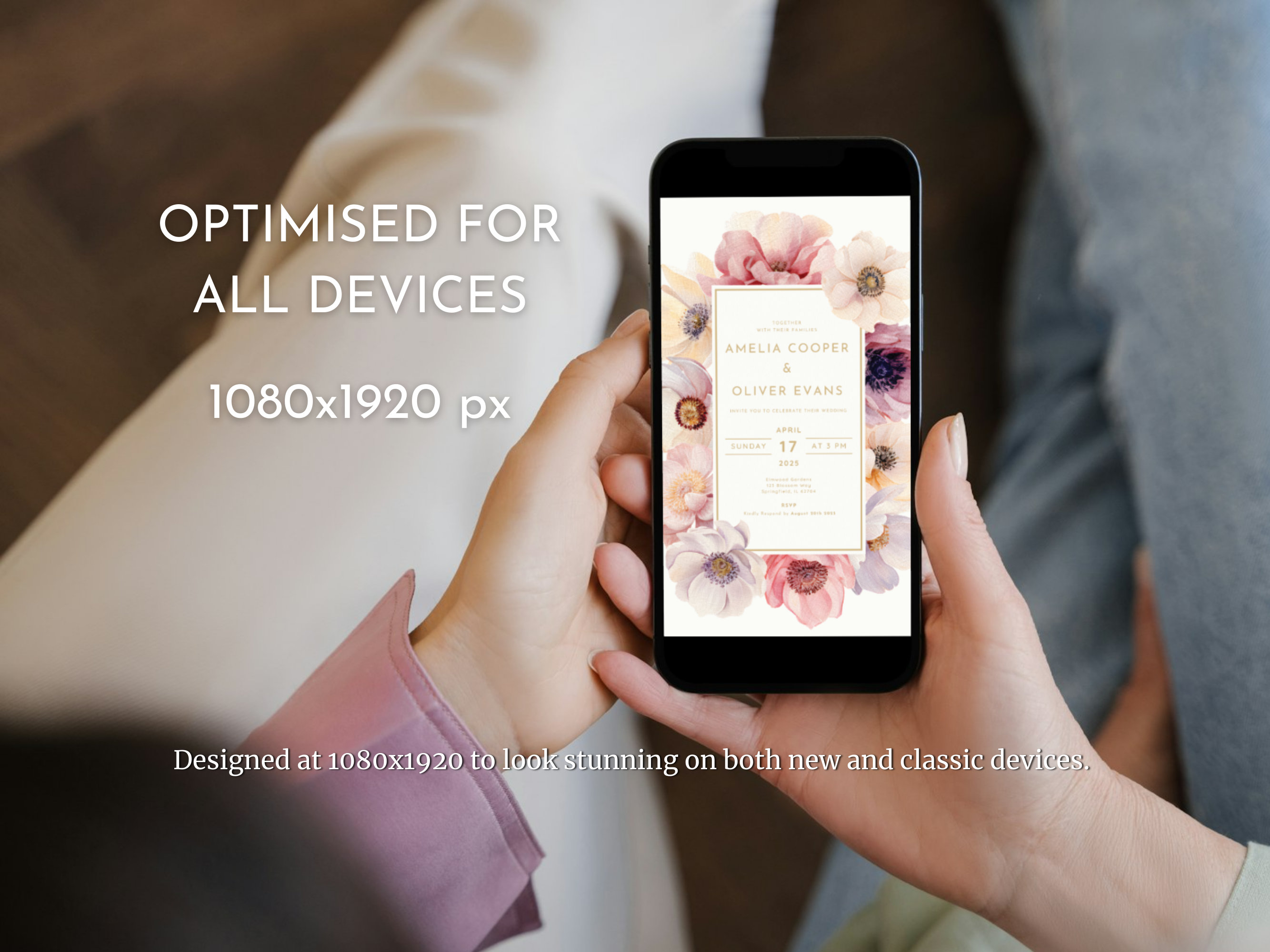 Digital Wedding Invitation Template, Editable Wedding Smartphone Invite ...