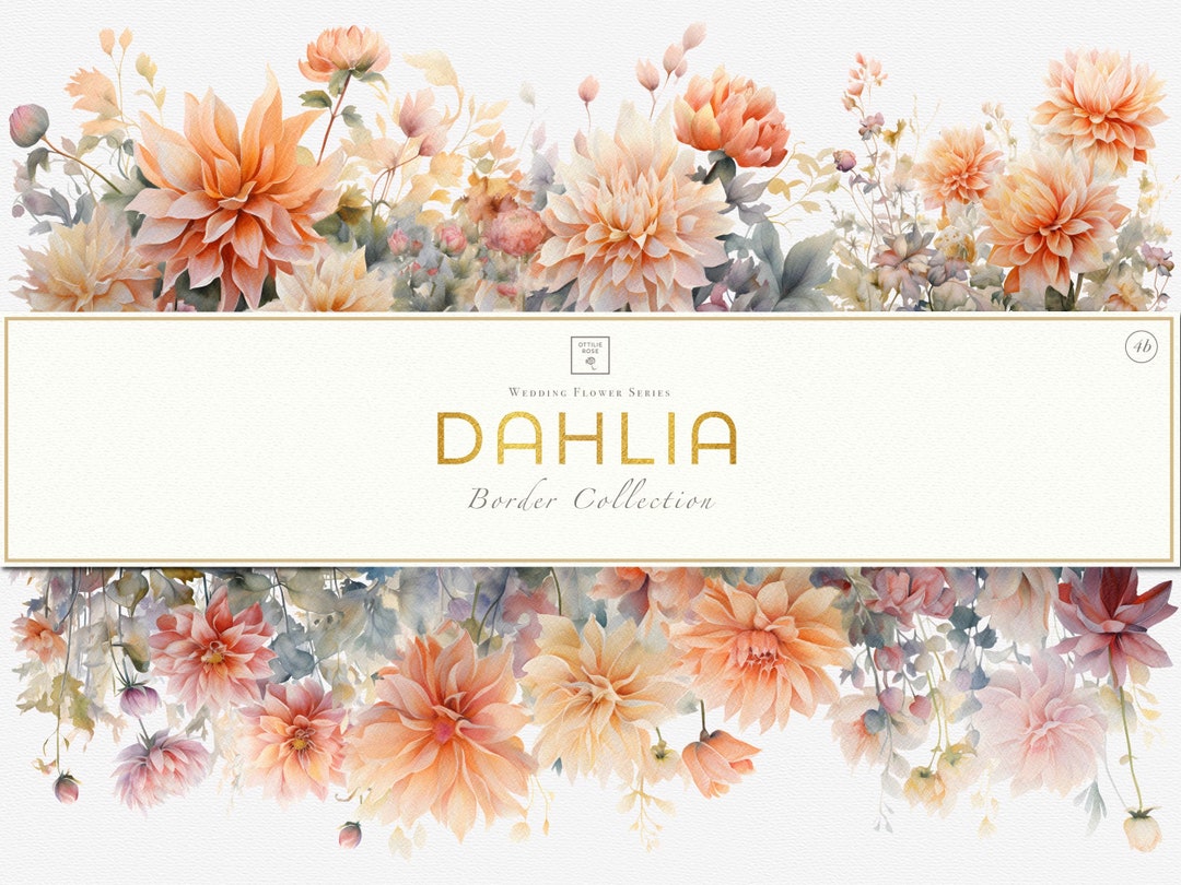 Floral Border Clipart, Bouquet Border Art, Digital Flower Borders ...