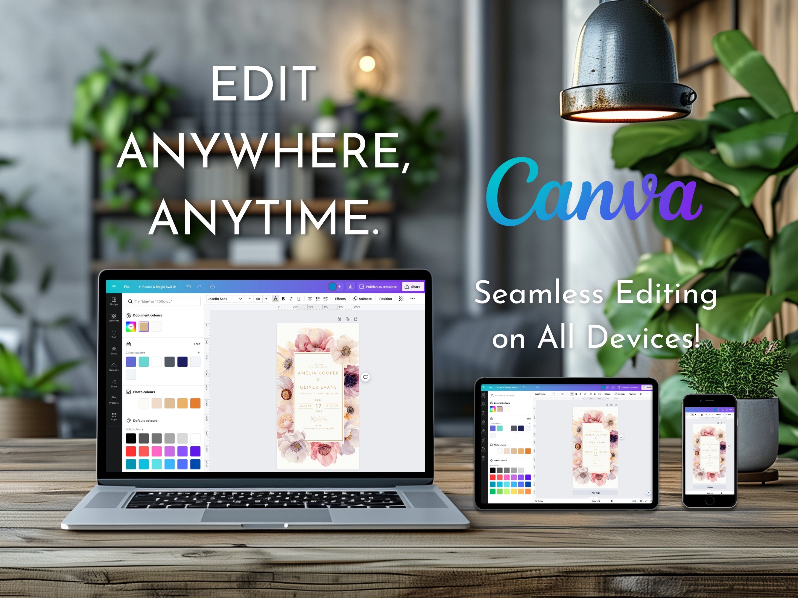 Digital Wedding Invitation Template, Editable Wedding Smartphone Invite ...