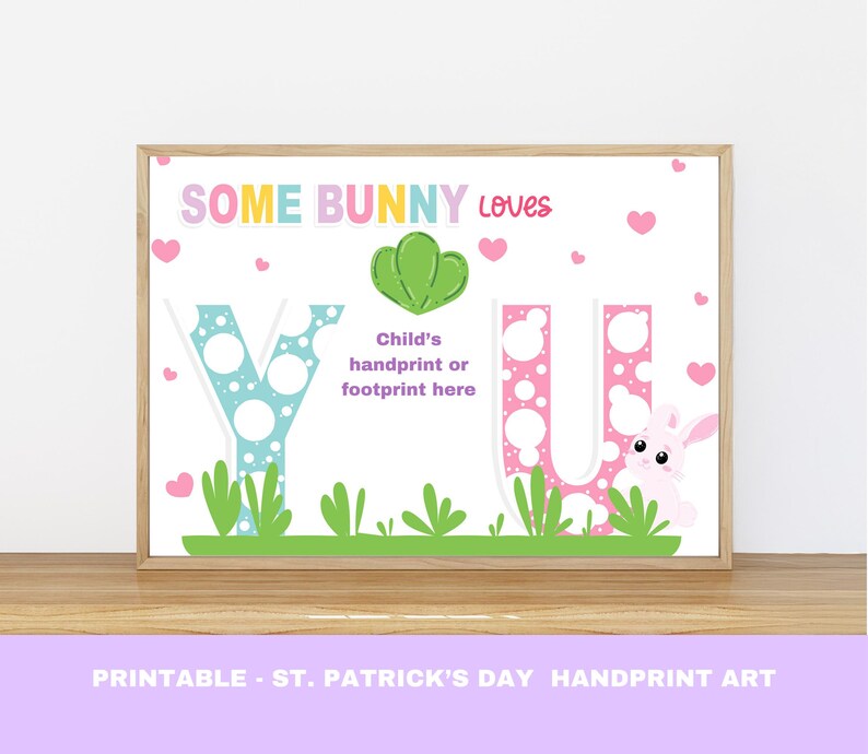 Printable Easter Bunny Handprint Art, Easter HANDPRINT ART, Crafts for ...