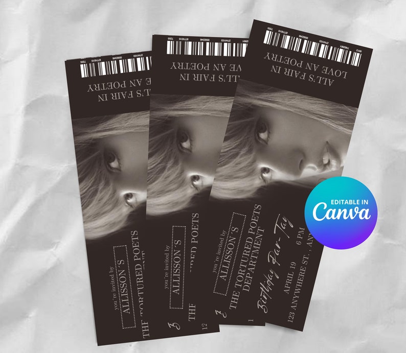 The Tortured Poets Department Ticket Invitation, TTPD Ticket Invitation ...