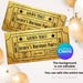 Golden Ticket Invitation Template Printable Birthday Invitation ...