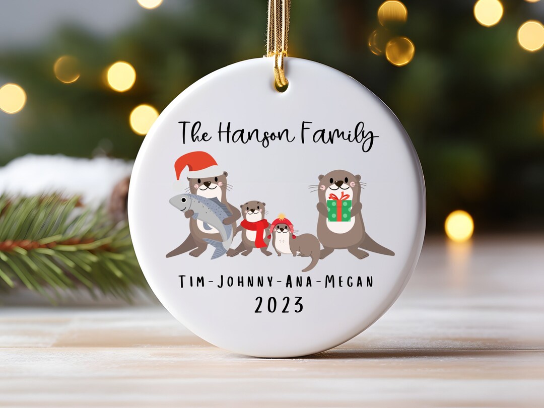 Personalized Otter Family Custom Ornament Christmas Gift for - Etsy