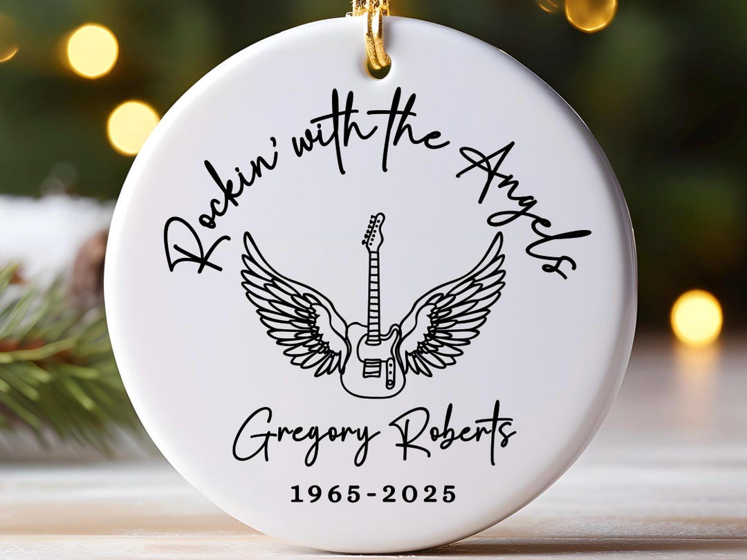 Guitar Memorial Ornament for Sympathy Gift Guitar Angel Remembrance ...