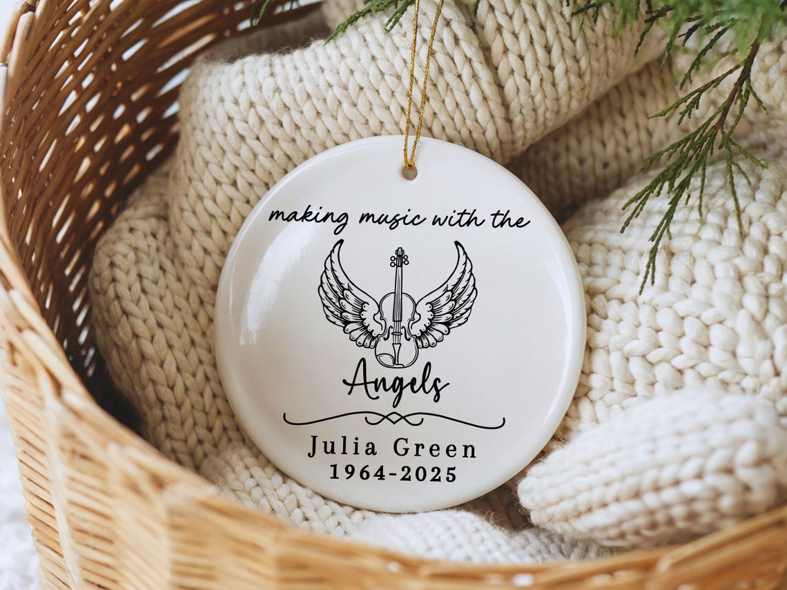 Violin Memorial Ornament for Sympathy Gift Violinist Ornament ...