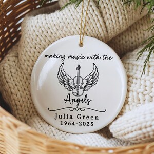 Violin Memorial Ornament for Sympathy Gift Violinist Ornament ...