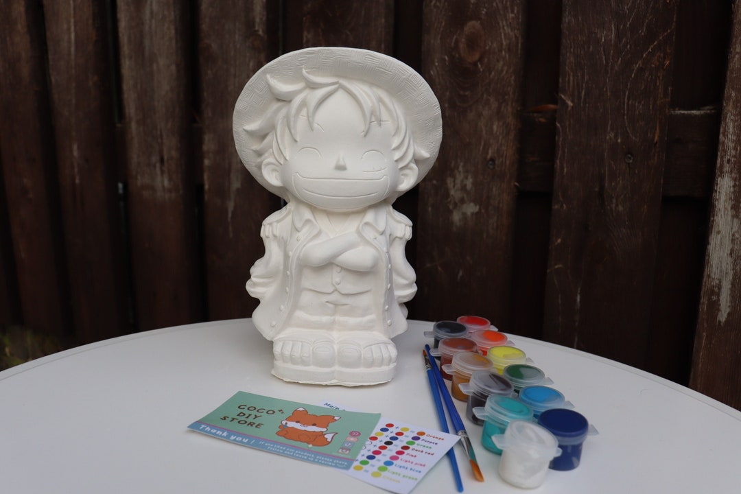 LARGE Luffy Paint Your Own Money Bank DIY Kit|one Piece|anime Gift ...