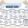 Swimming Fish Reading Chart Coloring Page, 20 Books, 5 Types of Fish ...