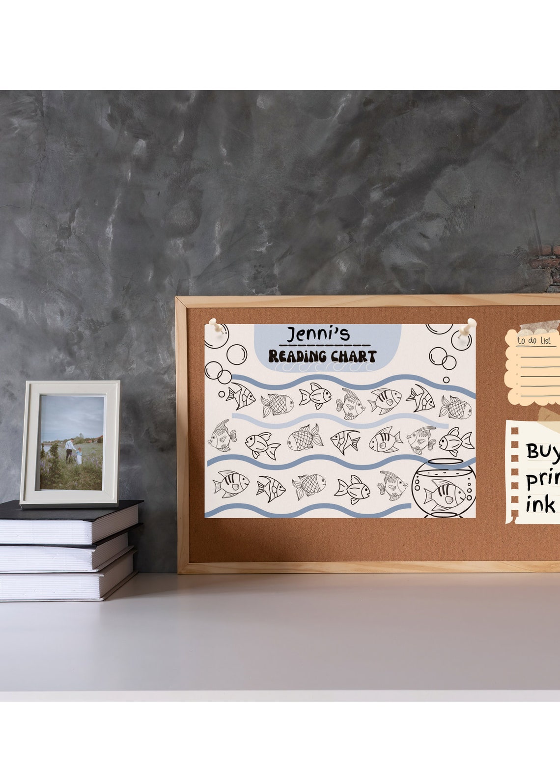 Swimming Fish Reading Chart Coloring Page, 20 Books, 5 Types of Fish ...