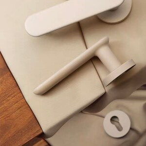 Beige Door Lever, Designer Door Lock, Minimalist Silent Door Lever ...