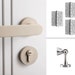 Beige Door Lever, Designer Door Lock, Minimalist Silent Door Lever ...