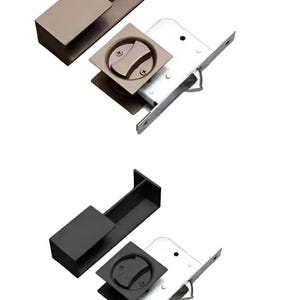 Sleek Modern Flush Pull Handles With Lock, Sliding Doors Handle Lock ...