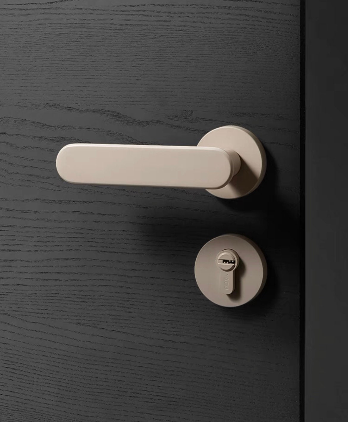 Beige Door Lever, Designer Door Lock, Minimalist Silent Door Lever ...