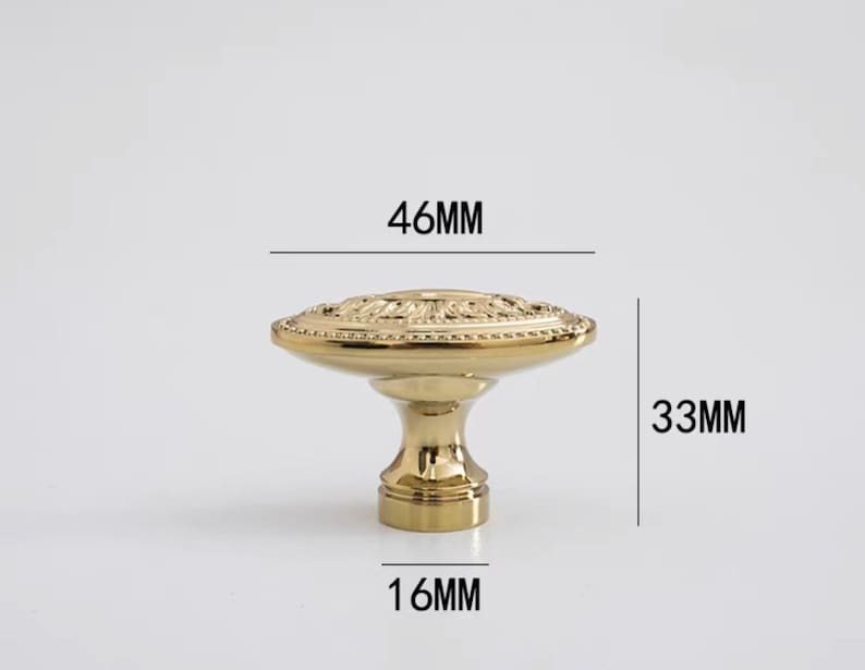 2 Pcs French Style Knobs, Brass Knobs, Cabinet Knobs Pulls, Drawer Antique Style Knobs, Kitchen ...
