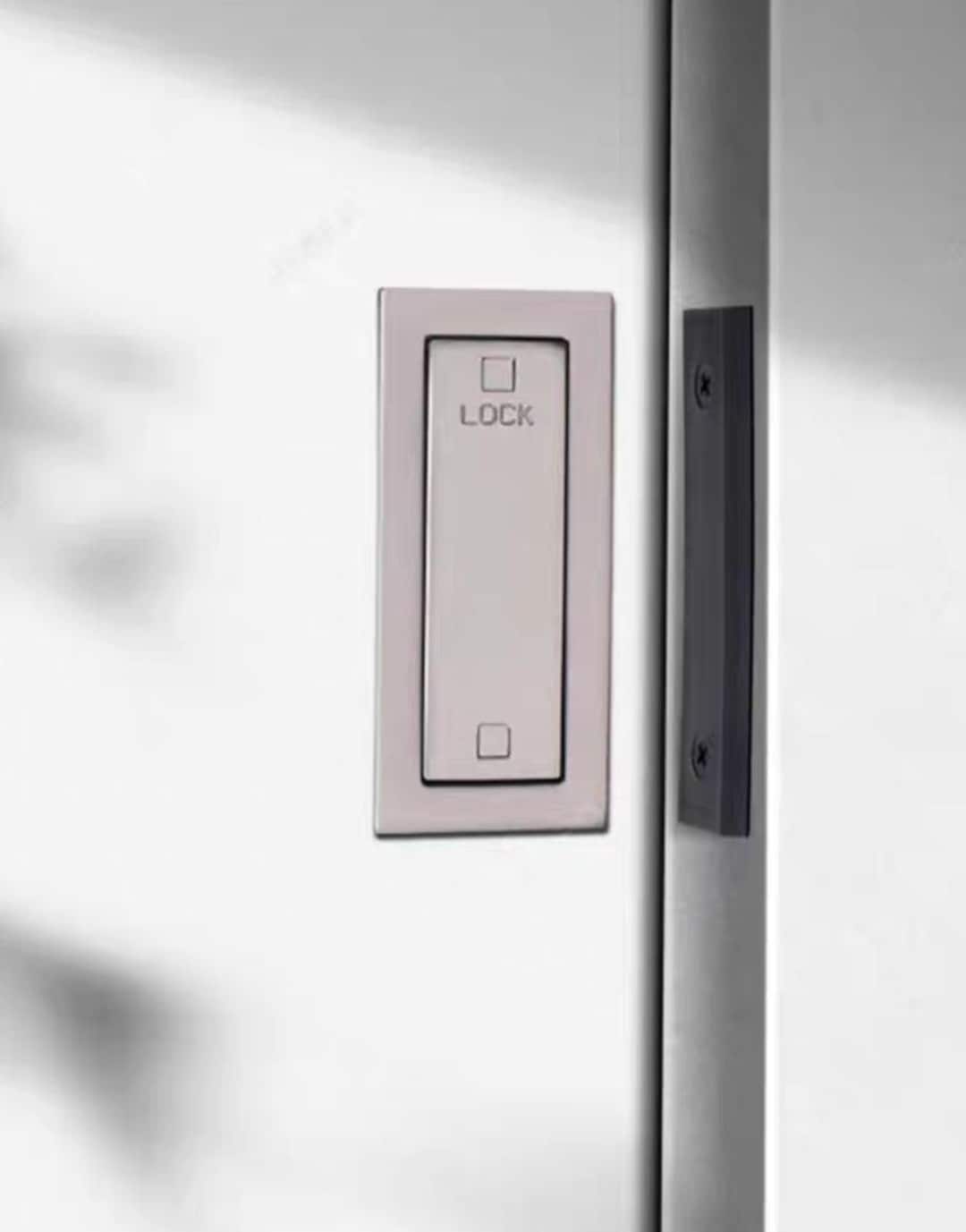 Minimalist Black Sliding Door Lock – Flush Recessed Privacy Handle - Etsy