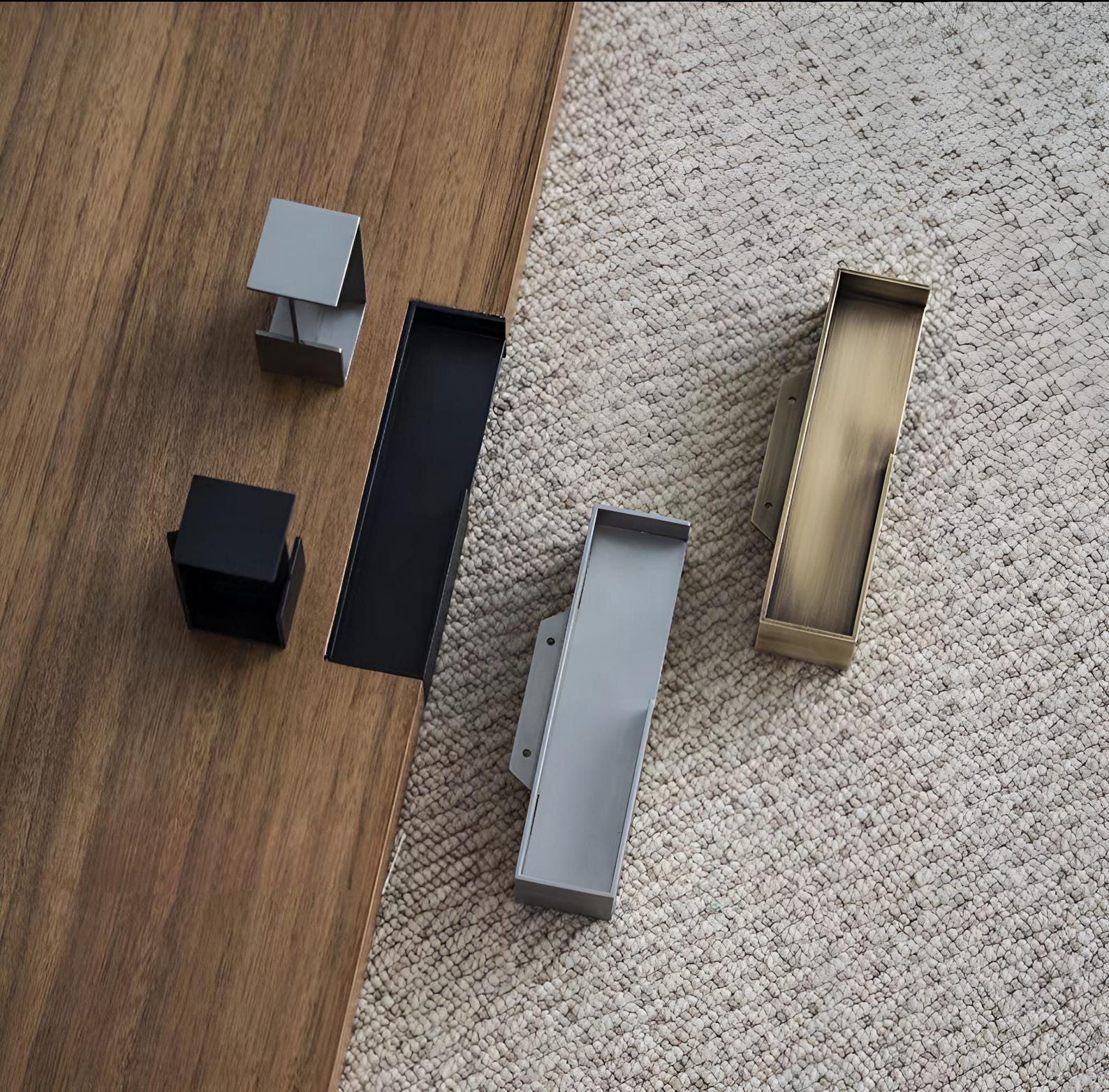Modern Recessed Door Pull Handle, Minimalist Wood Sliding Door Handle ...
