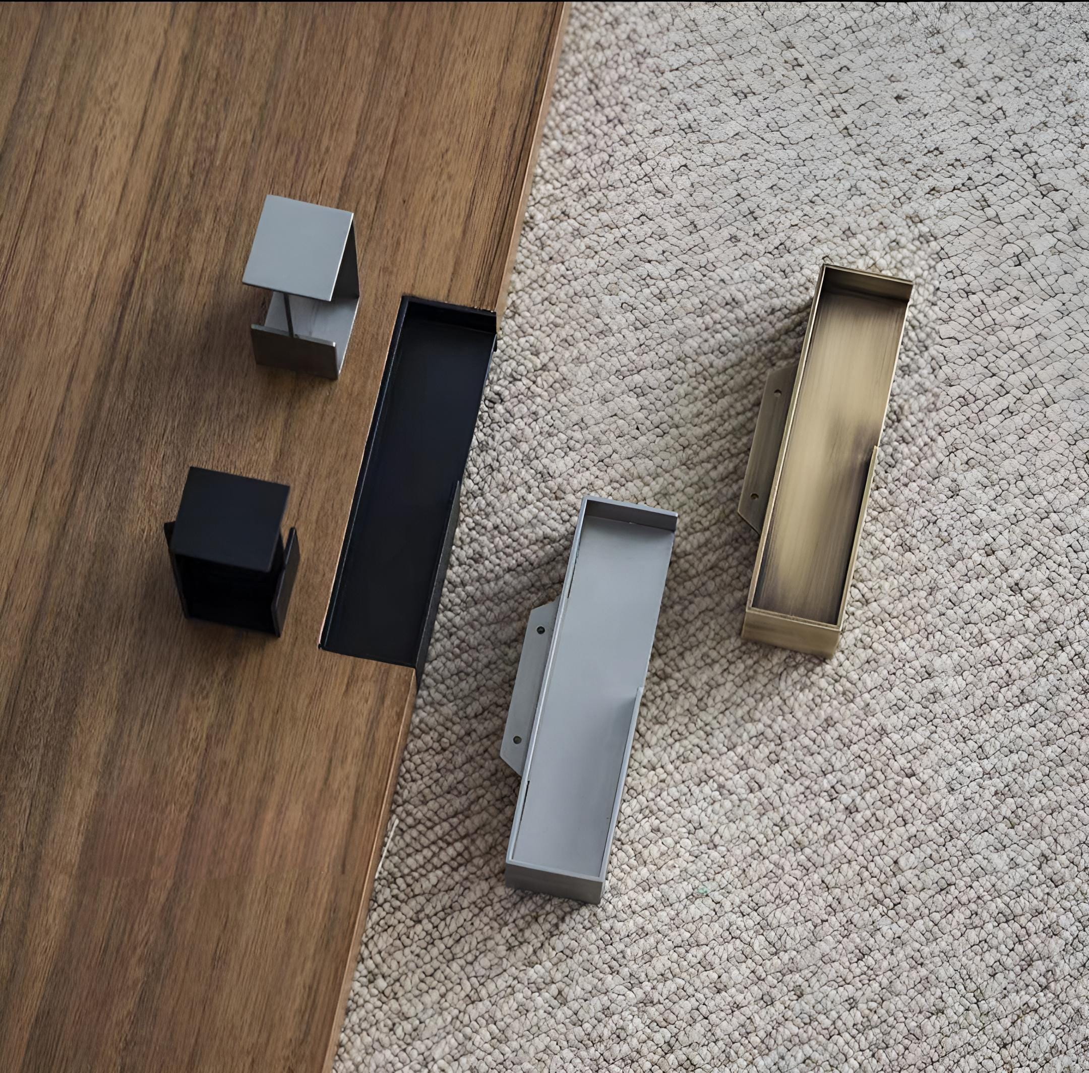 Modern Recessed Door Pull Handle, Minimalist Wood Sliding Door Handle ...