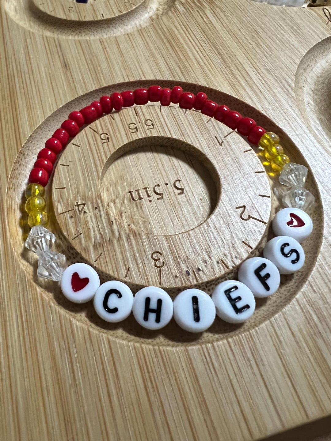 Kansas City Chiefs Bracelet Stretchy Friendship Bracelet - Etsy