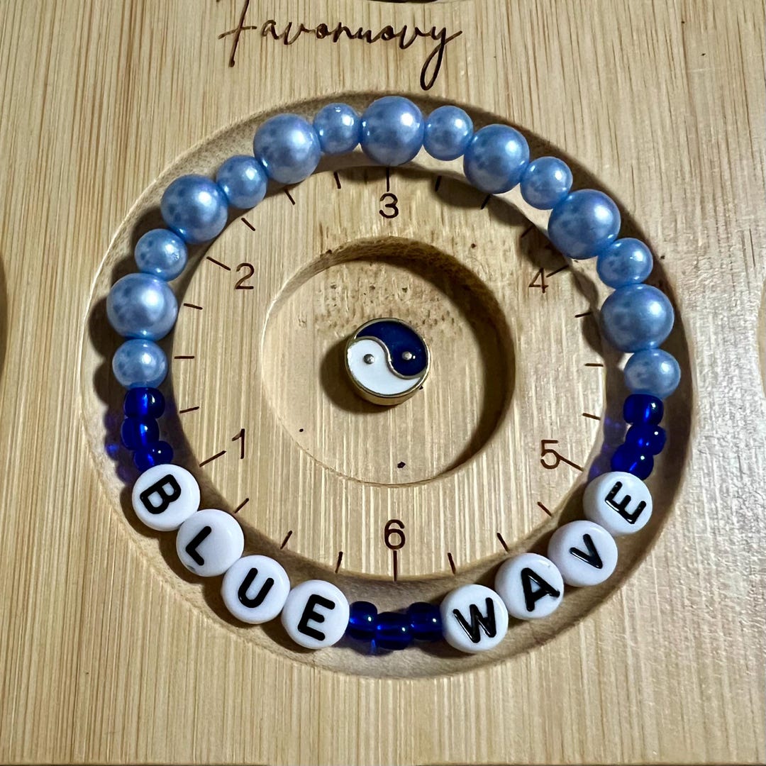 Blue Wave Bracelet, Kamala Harris Election 2024 Friendship Bracelet - Etsy