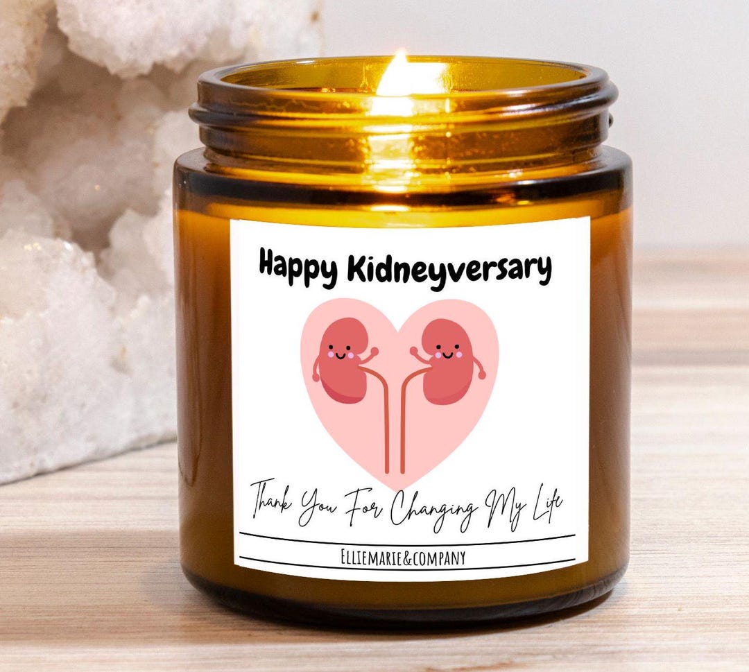 Kidneyversary Gift, Kidney Anniversary Candle,candle for Kidney Donor ...