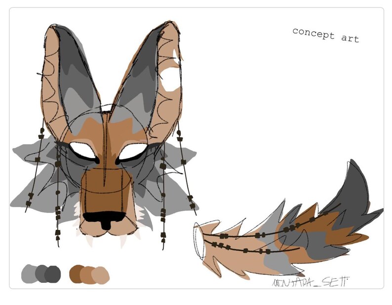 Coyote Therian Mask - Etsy