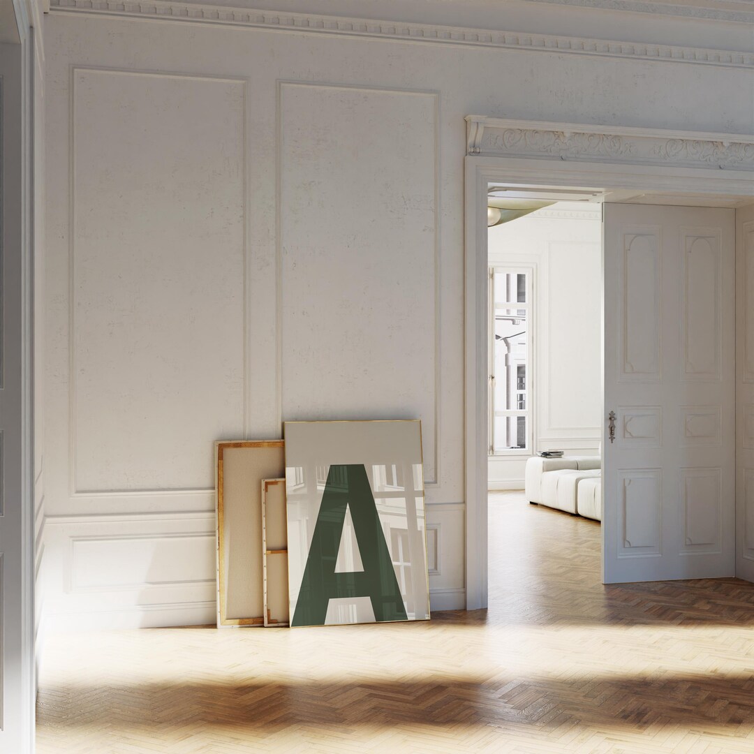 Letter A Print, Green Alphabet Letter Poster, Large Letter Sign ...