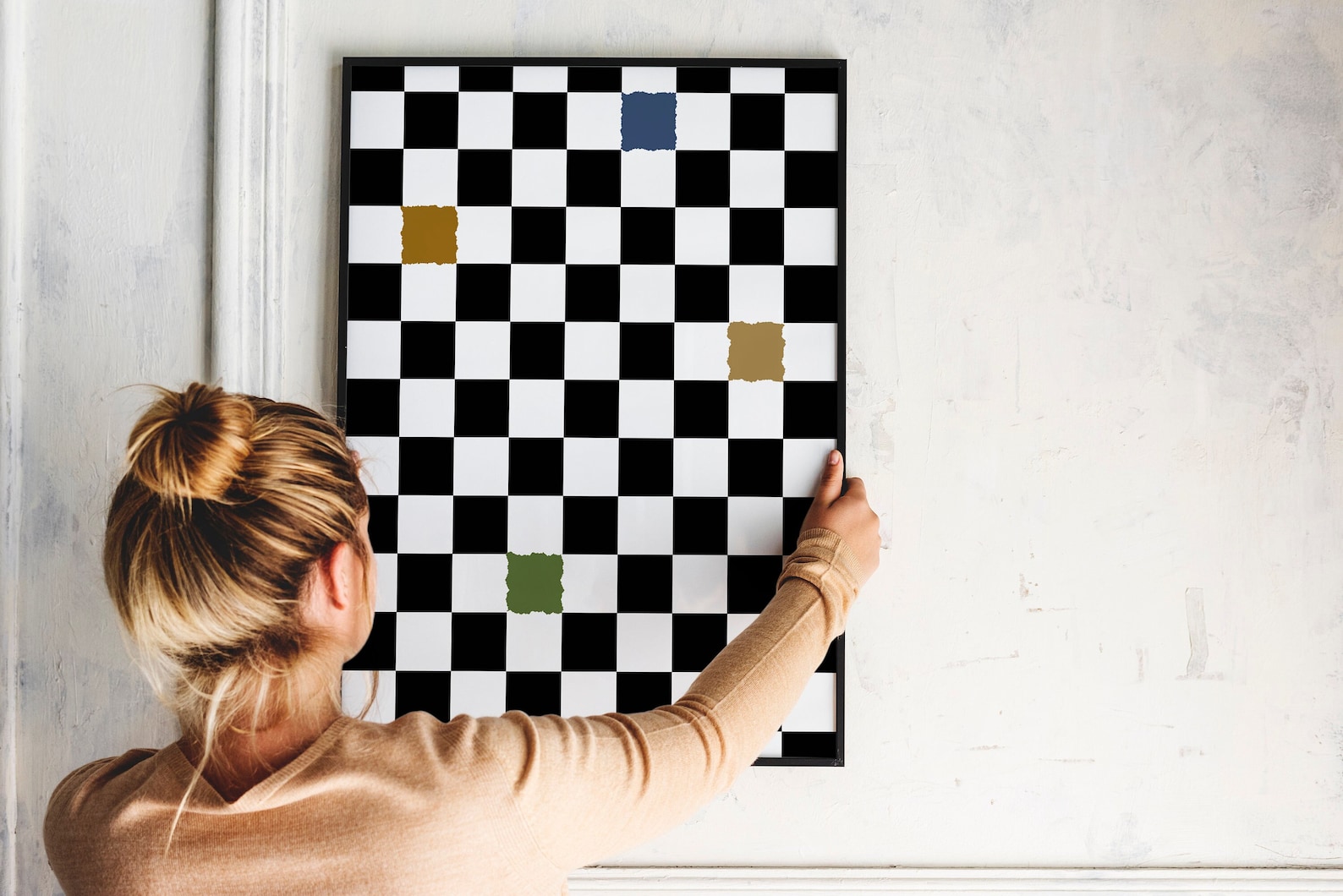 Checker Poster Trendy Digital Prints Checkered Wall Art Funky Poster ...