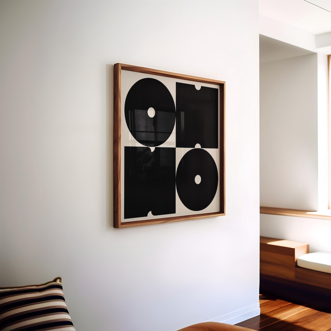 OH NO Wall Art Black Beige Retro Bold Typography Trendy Square Poster ...