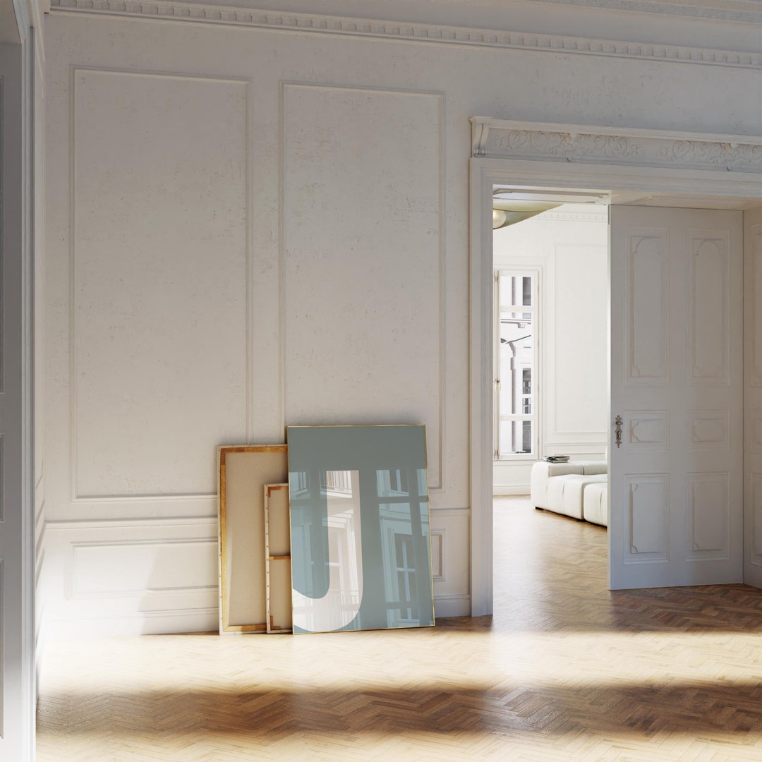 Letter J Poster, Light Blue Letter Art, Big Letter J Print, Bold Letter ...