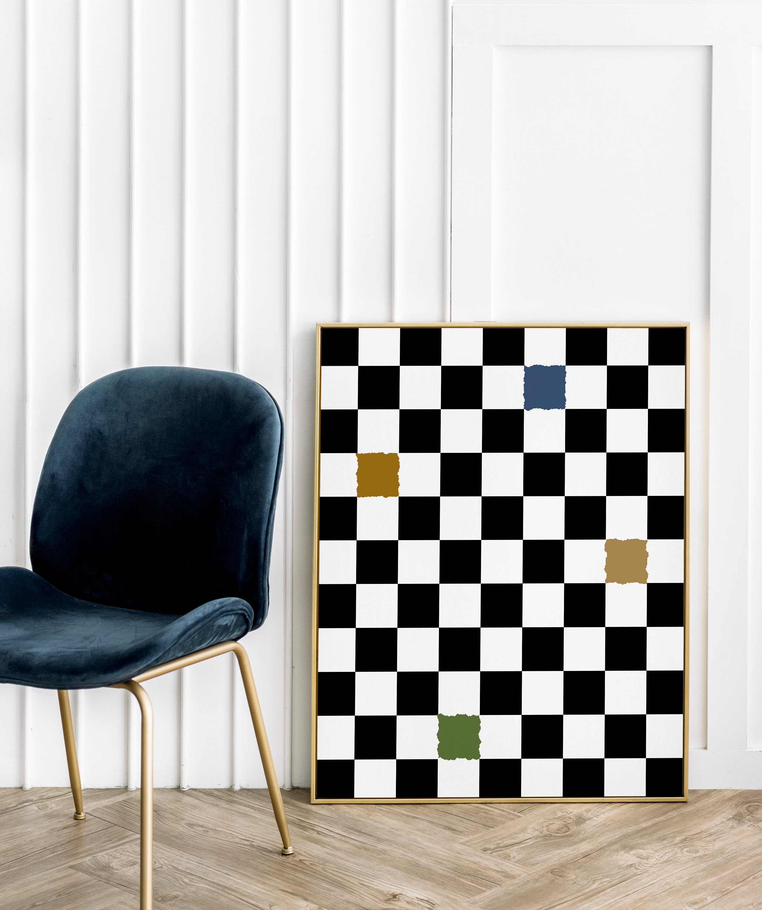 Checker Poster Trendy Digital Prints Checkered Wall Art Funky Poster ...
