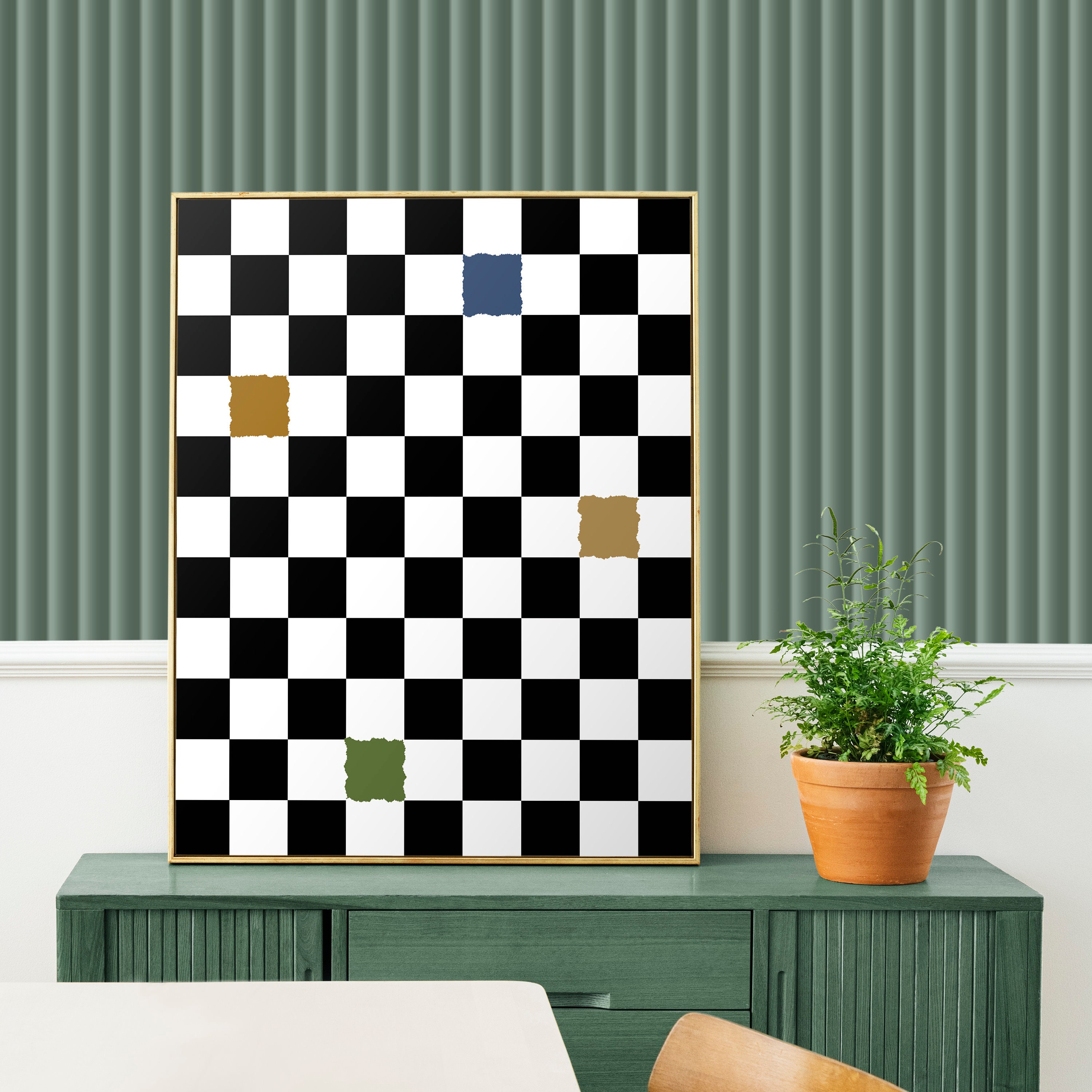 Checker Poster Trendy Digital Prints Checkered Wall Art Funky Poster ...